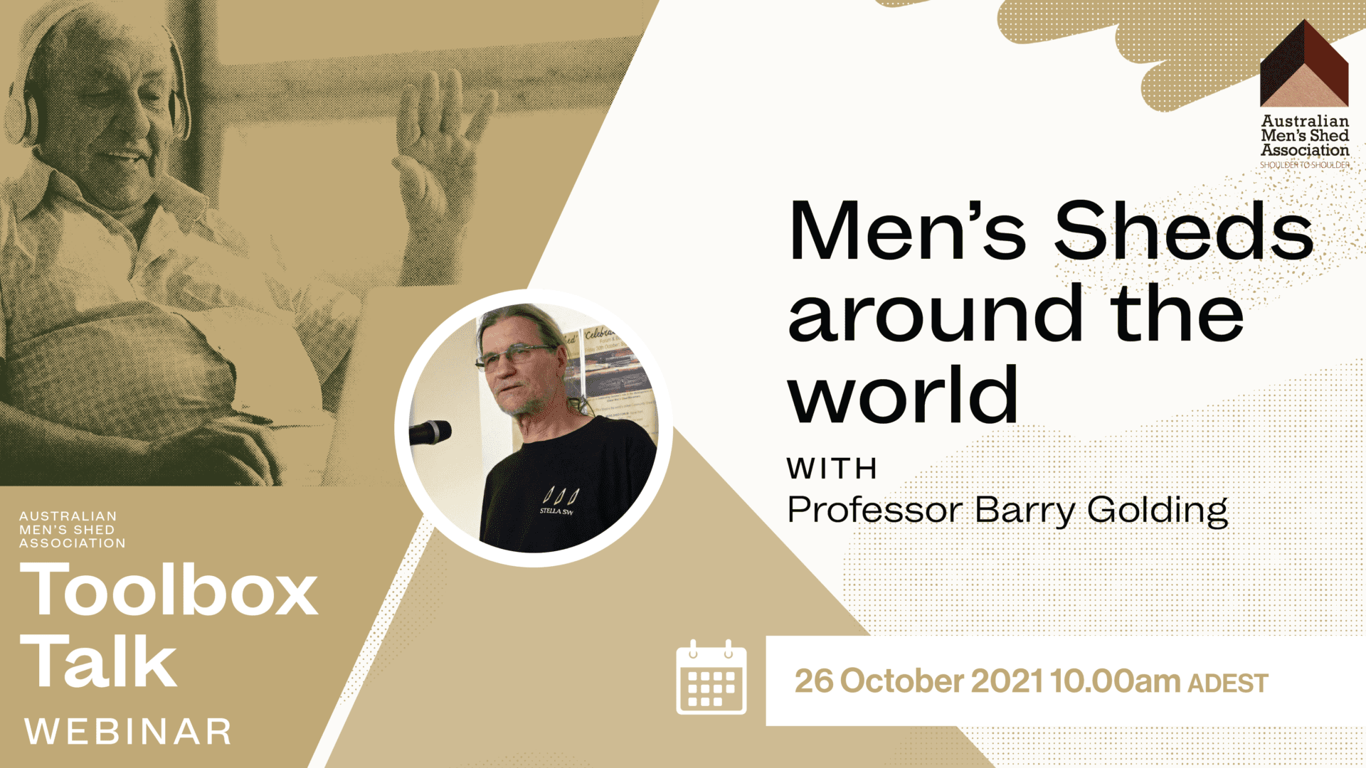 Men's Sheds around the World with Professor Barry Golding Toolbox Talk ...